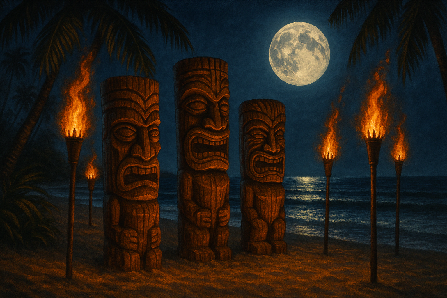 Hand-Carved & Painted Authentic Totem Tiki Masks - The Tiki Stop
