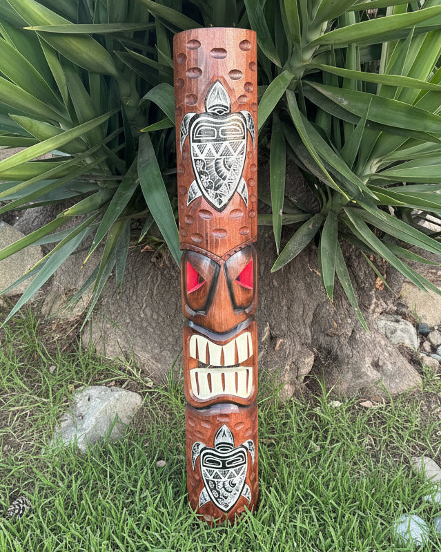 Tribal Turtles Tiki Mask Hono Tropical Bar Patio Decor 39"x 6" – The ...